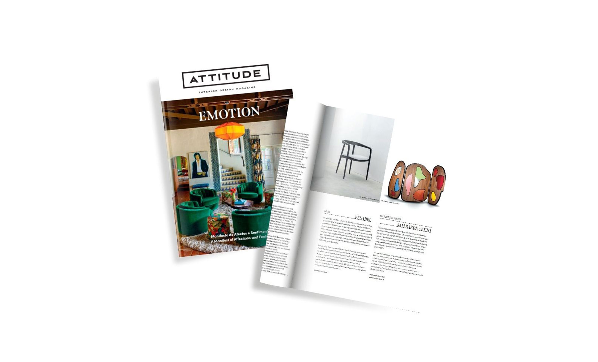 Nur Armchair featured in ATTITUDE MAGAZINE - Fenabel